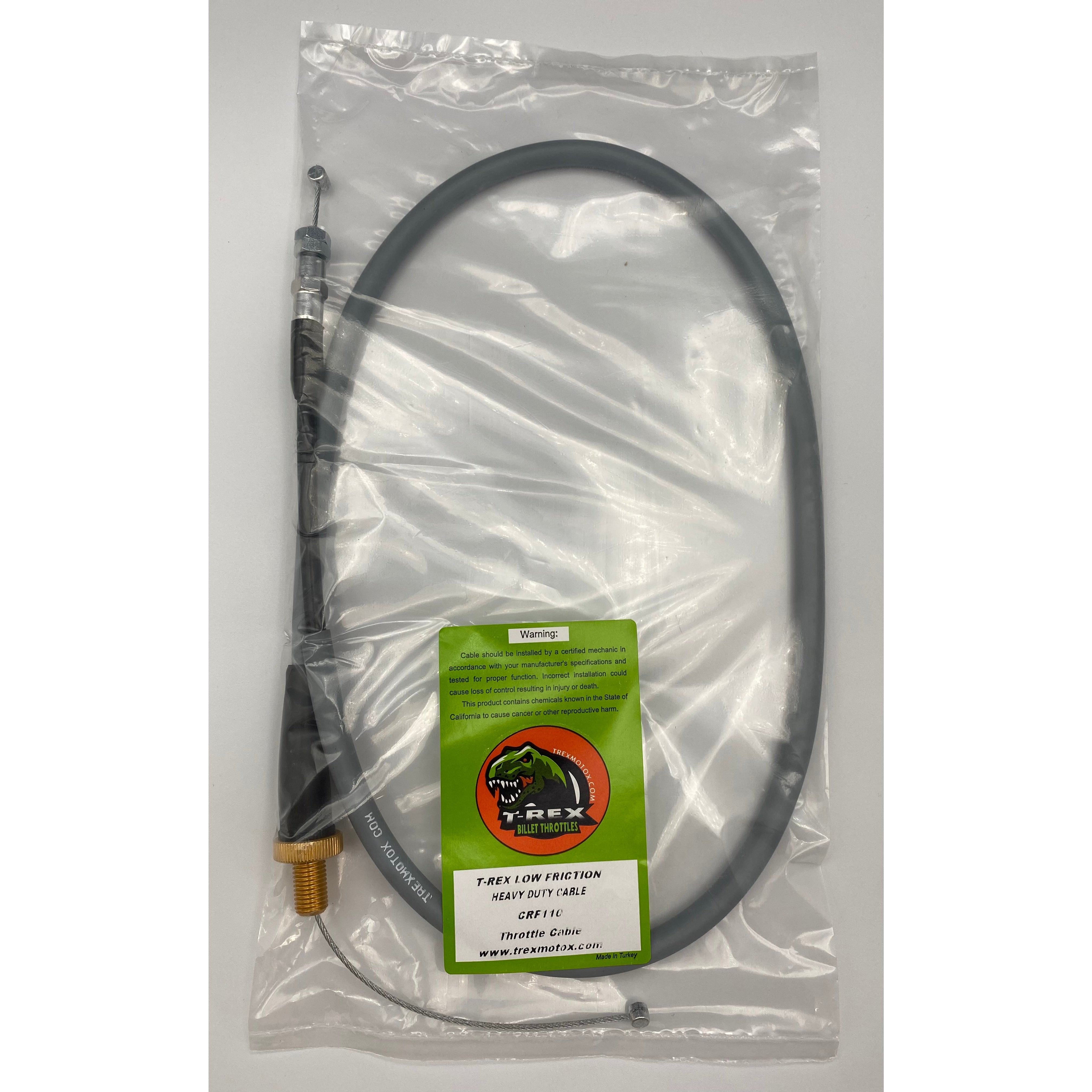 T-Rex Low Friction Heavy Duty CRF 110 Throttle Cable 2019-current fuel ...